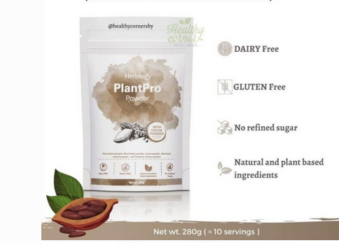 PlantPro (Pea Protein) Powder, Cocoa by Herbilogy 280g – Alive Whole Foods