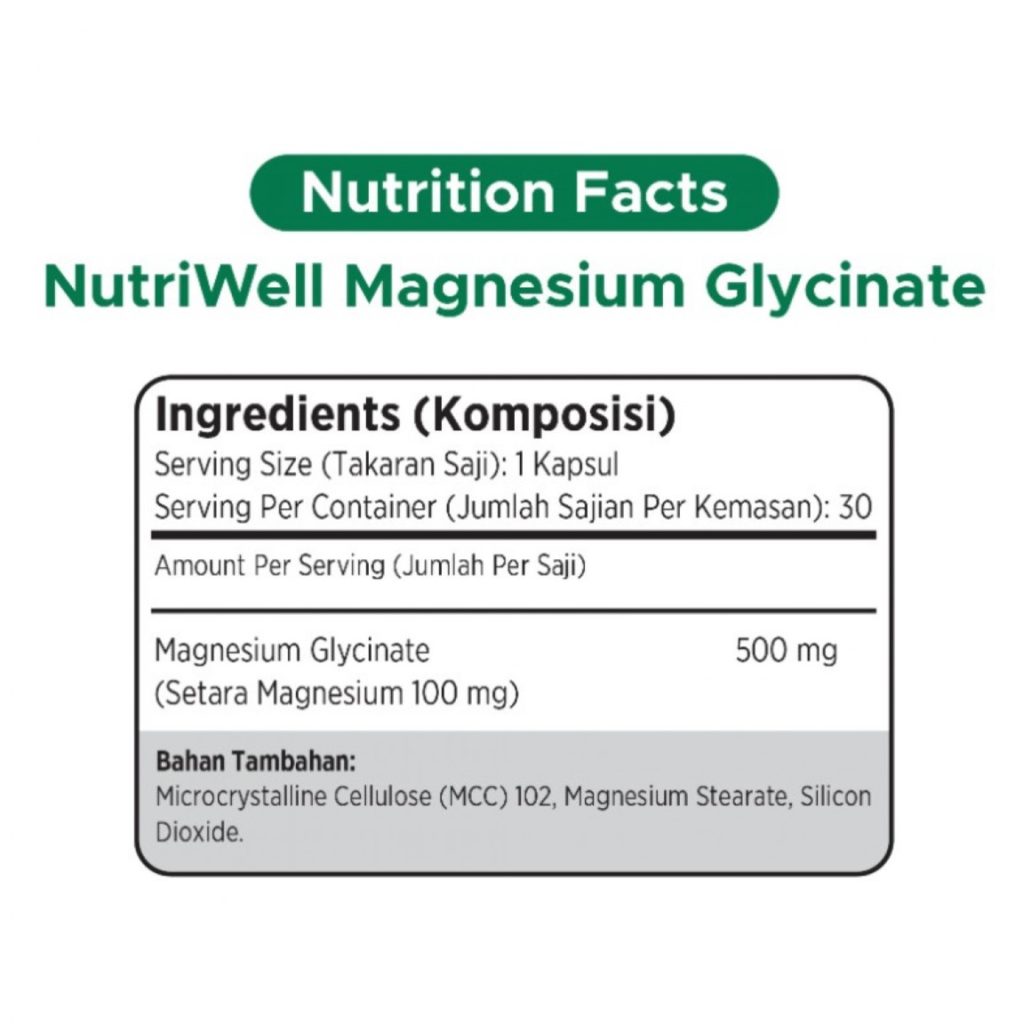 Magnesium Glycinate 30 Caps by Nutriwell – Alive Wholefoods Store